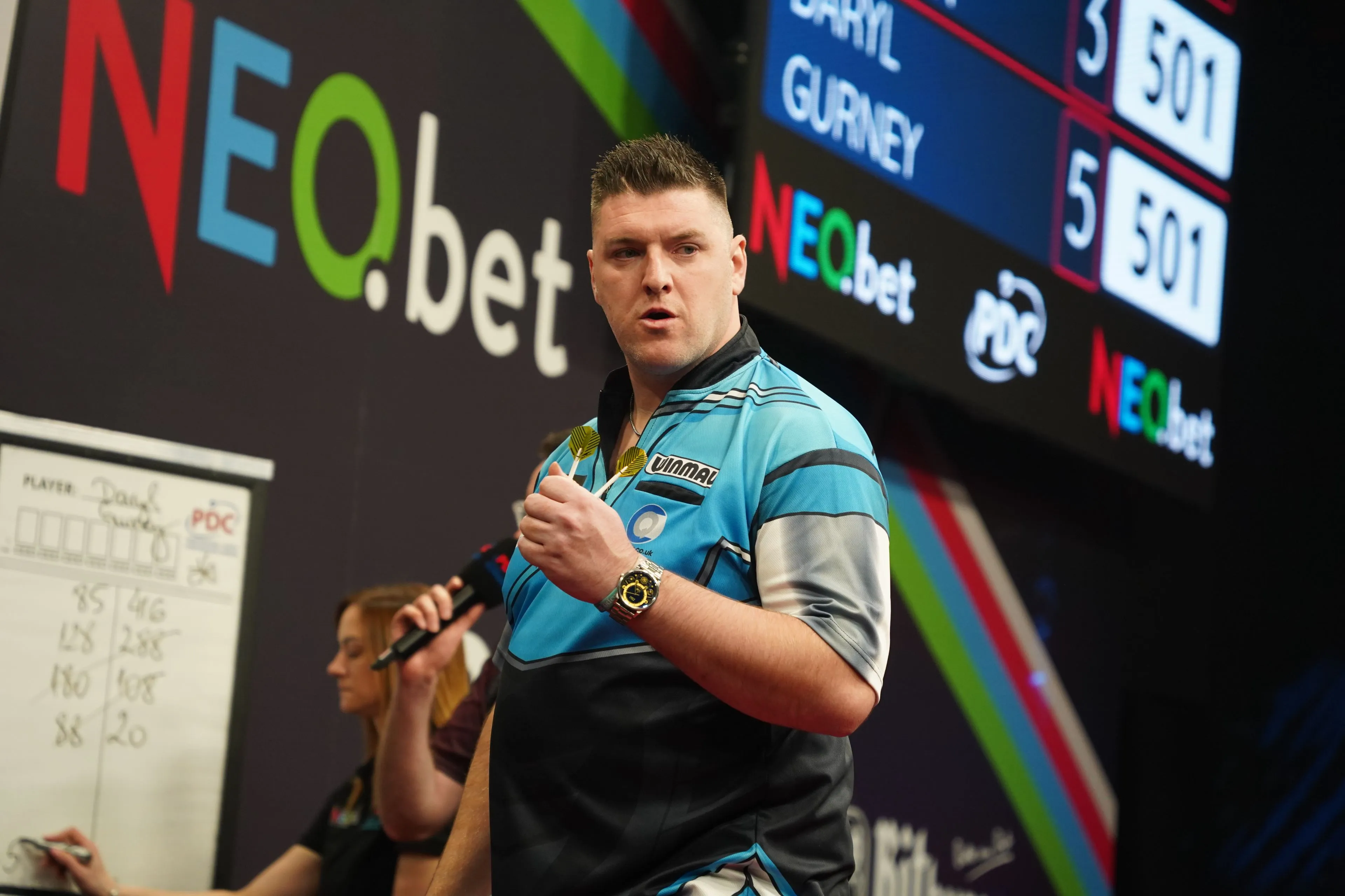 Meilenstein von Daryl Gurney bei den Austrian Darts Open in Graz