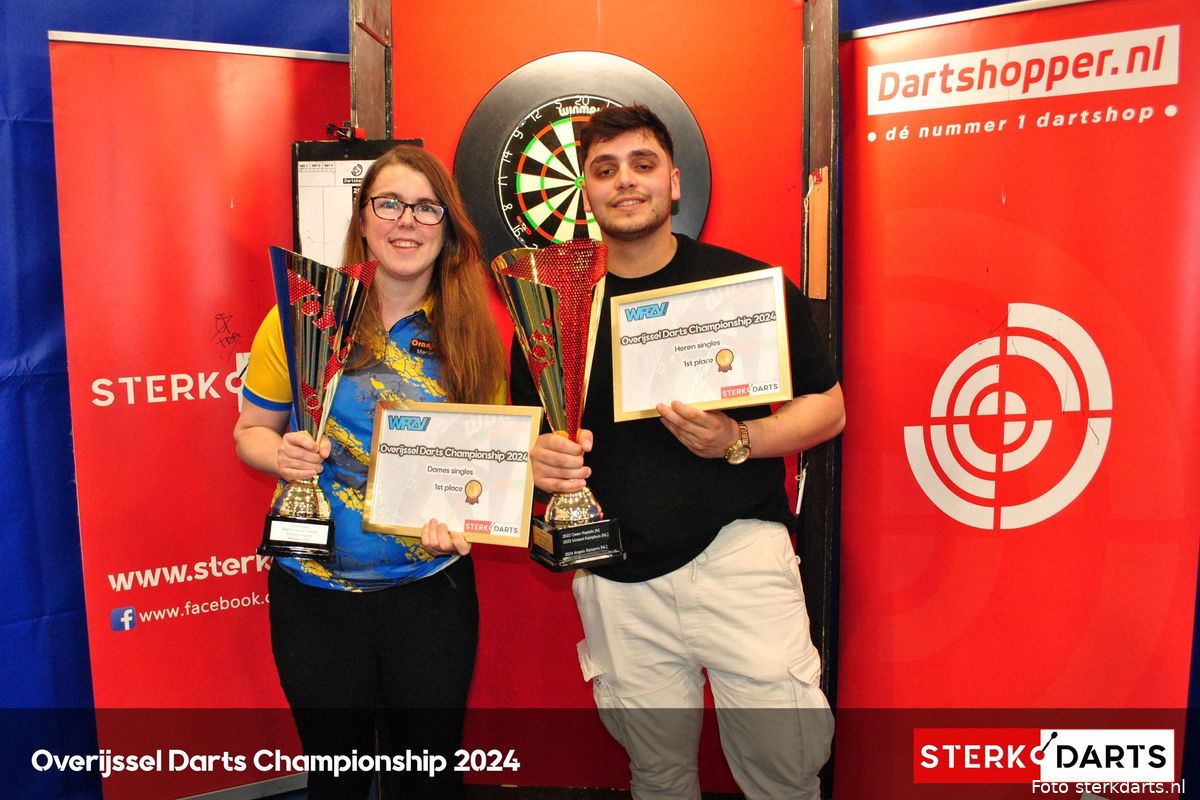 Angelo Balsamo en Lincy Gloudemans winnen Overijssel Darts Championship 2024