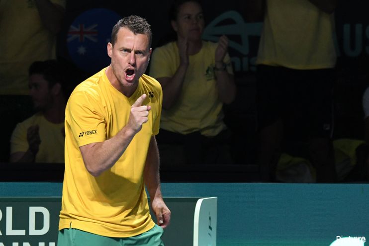 The iconic backwards cap immortalised: Legendary Lleyton Hewitt ...