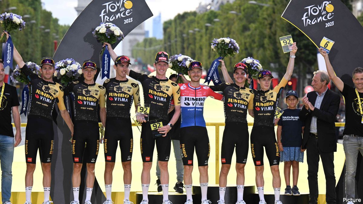 Final Tour de France 2023 Teams Classification | Jumbo-Visma earn final trip to the podium with ...