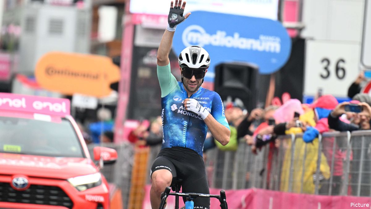 Victory for Andrea Vendrame on stage 19 of 2024 Giro d'Italia as ...