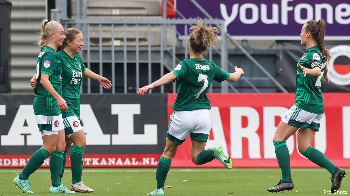 Feyenoord Vrouwen koploper na winnen van stadsderby | FR12.nl