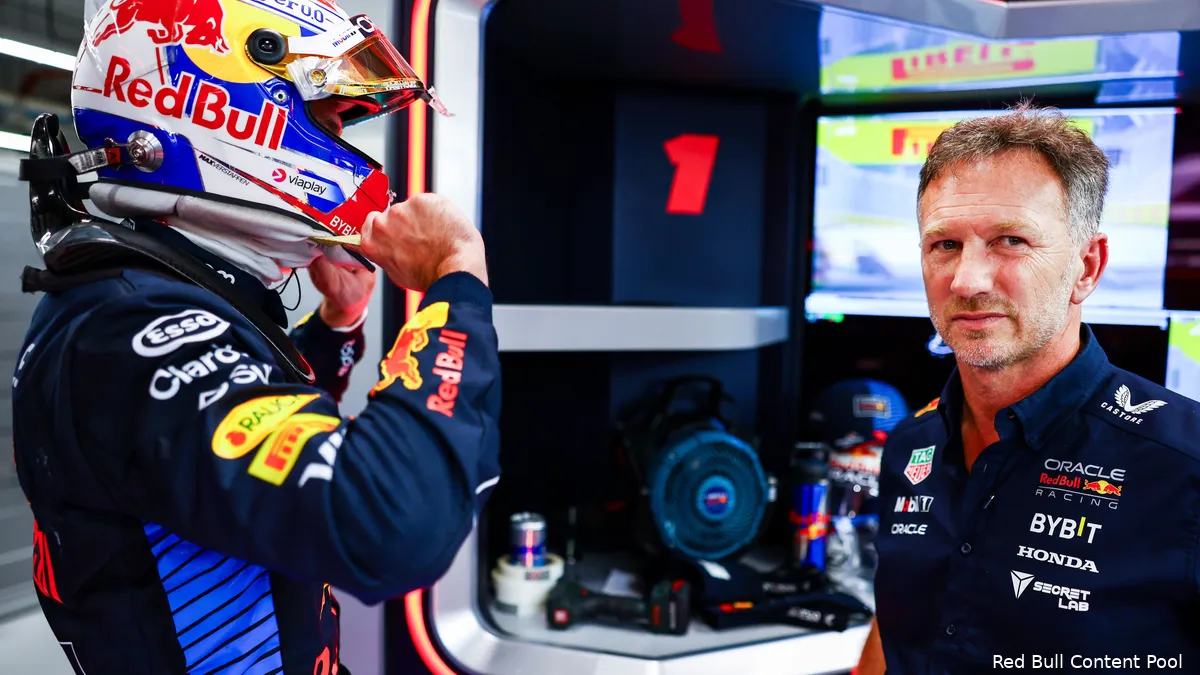 Christian Horner noemt eerste serieuze titelrivaal Max Verstappen voor 2025: 'Met hem moet je ...
