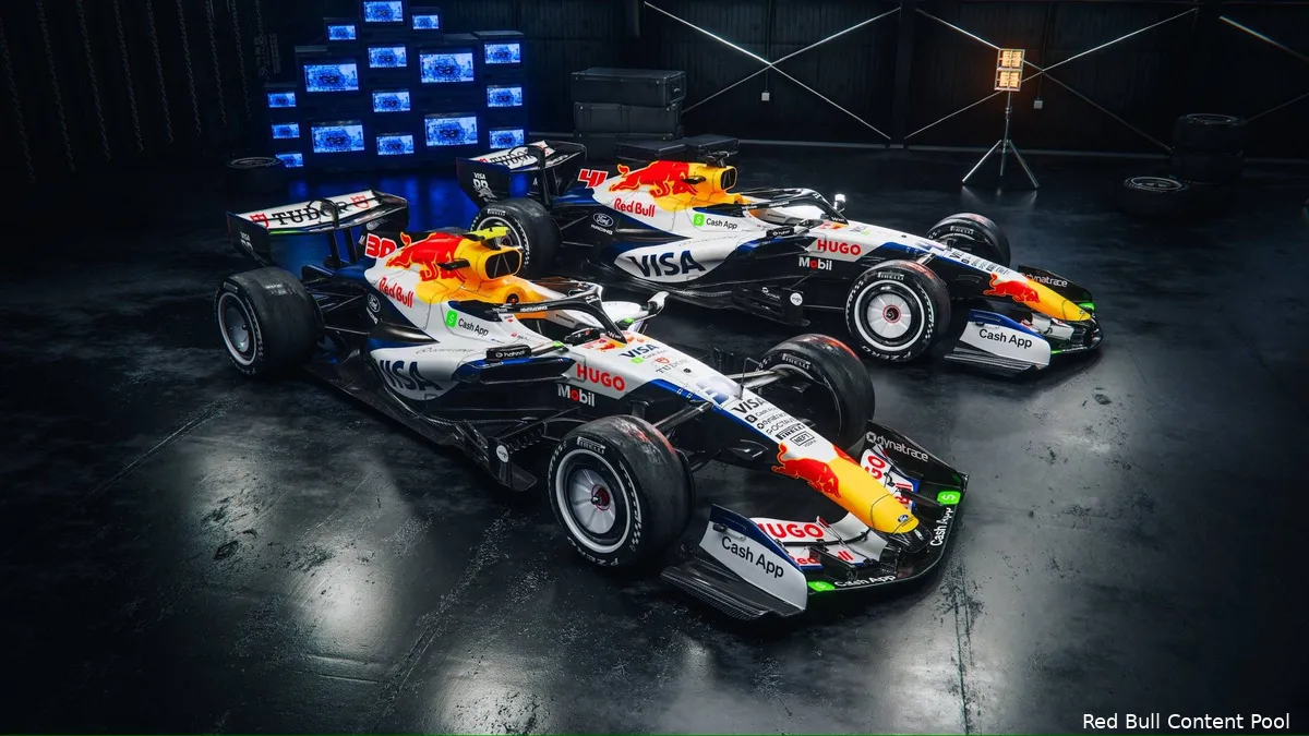 Met deze livery raast het zusterteam van Red Bull in 2026 over het ...
