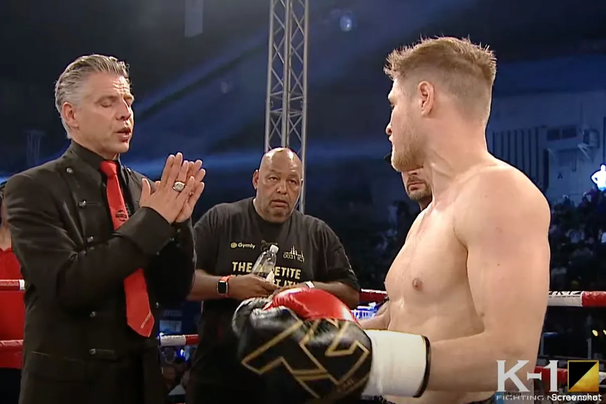 🎥 'Vuil Trucje!' K-1 gevecht eindigt chaotisch, commentator woest op ...