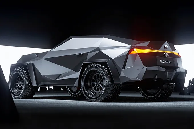 Deze Toyota Cyber Supra lijkt op Tesla's Cybertruck en is bulletproof
