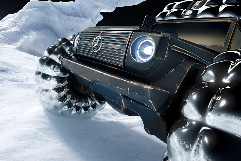 Mercedes-Benz en Moncler bundelen de krachten in excentriek kunstwerk