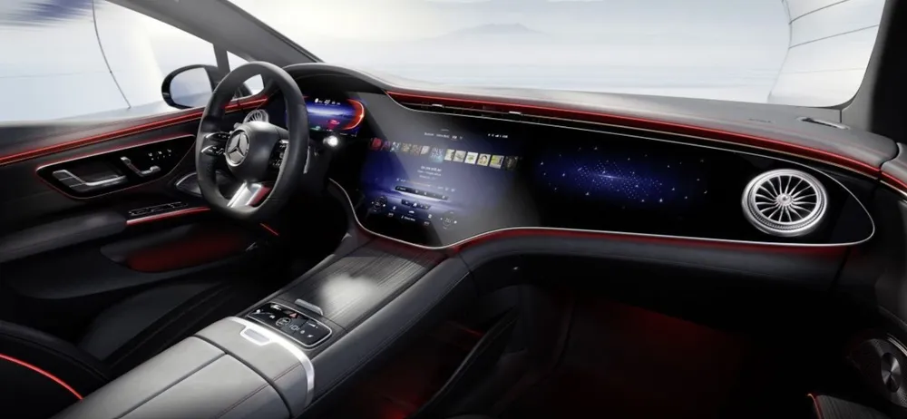 Mercedes EQS krijgt een mega hyperscreen als dashboard