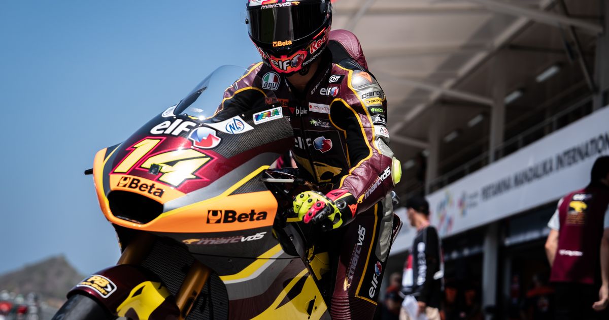 Tony Arbolino che fatica: in Moto2 è come nel 2022