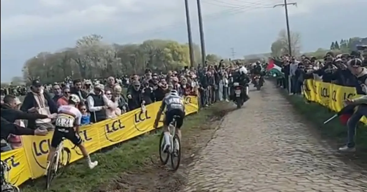 VIDEO | Spectator records Tadej Pogacar's Roubaix-wrecking crash