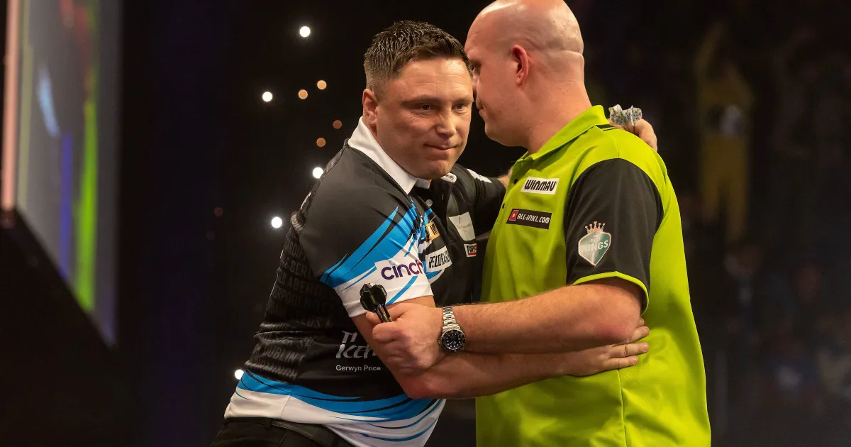 Schedule Sunday night at German Darts Grand Prix featuring Van Gerwen, Littler and Price in action
