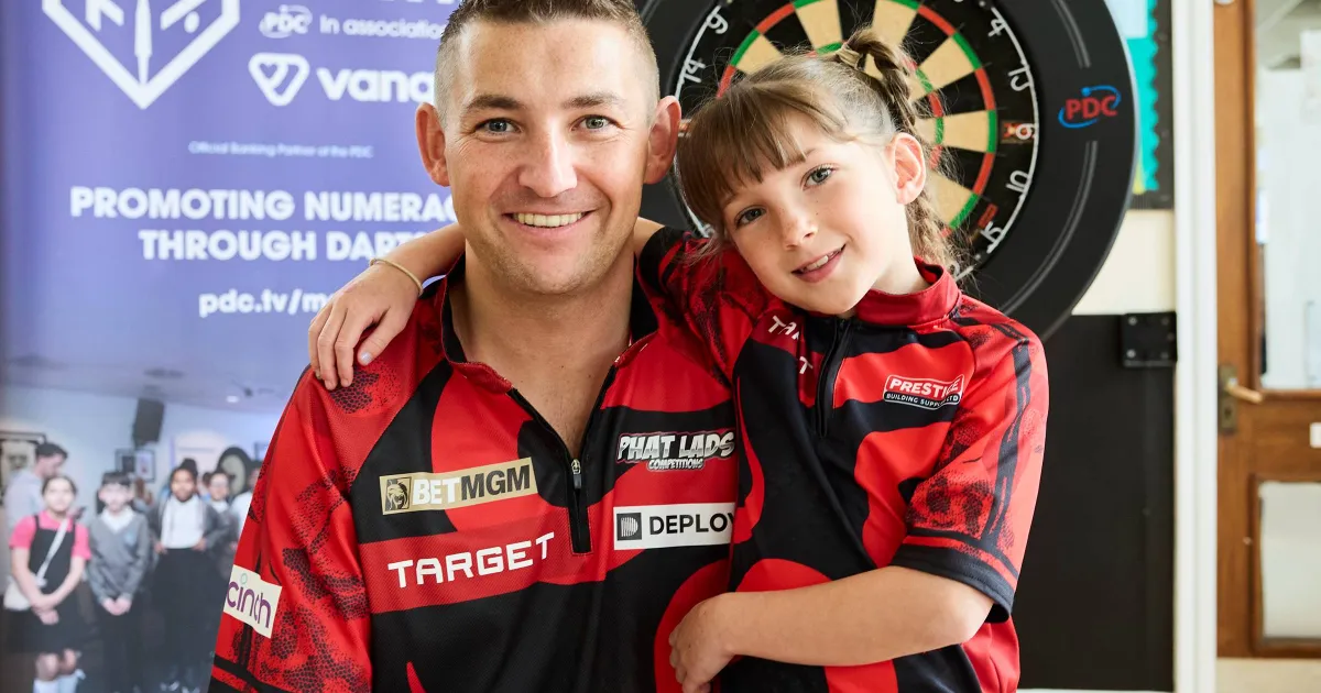 PDC and Nathan Aspinall celebrate National Maths Day with Bullseye Maths session