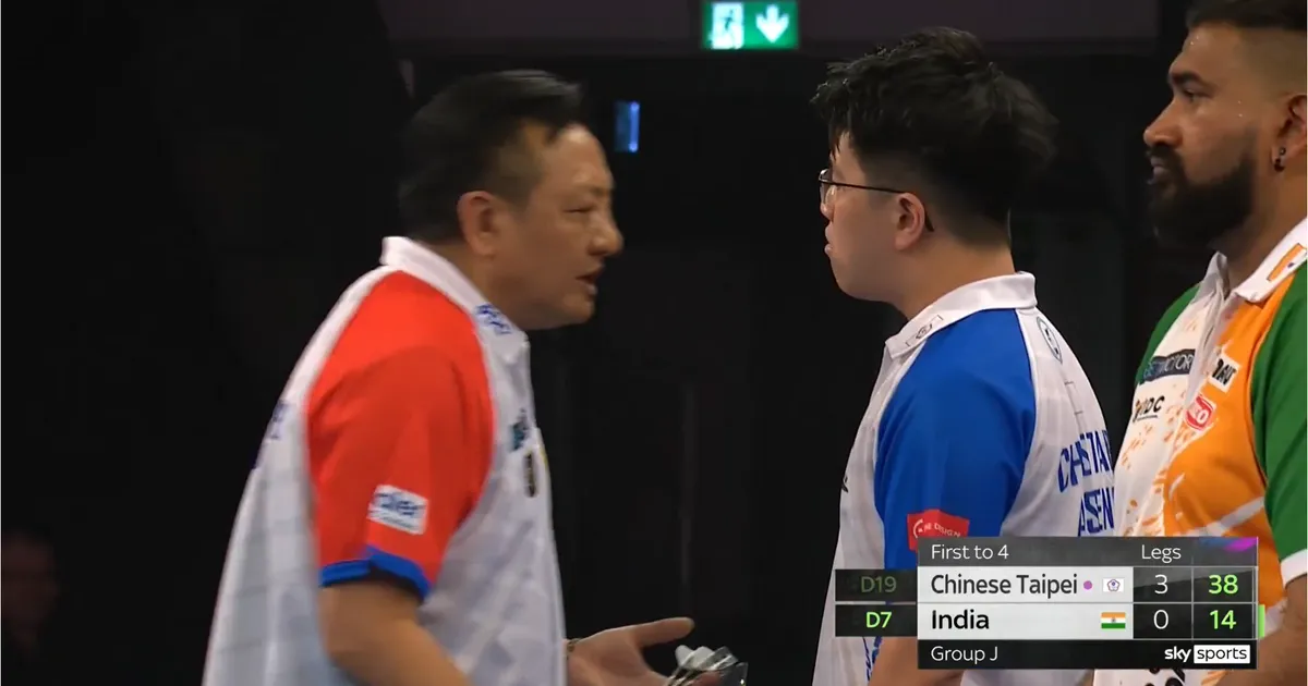 VIDEO: World Cup of Darts descends into chaos as Chinese Taipei ...