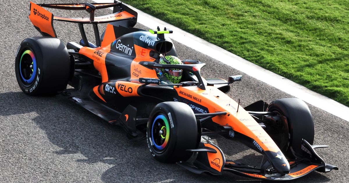 The drivers in action during second day of testing in Bahrain
