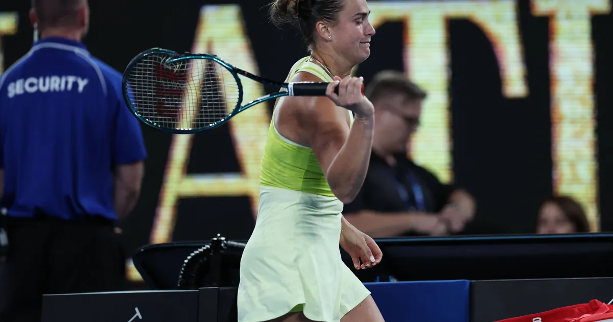 Aryna Sabalenka smashes her racquet, leaves the court before ceremony ...