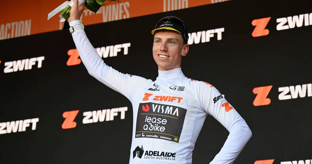 Matthew Brennan van Visma is de jongste renner ooit die op het podium ...
