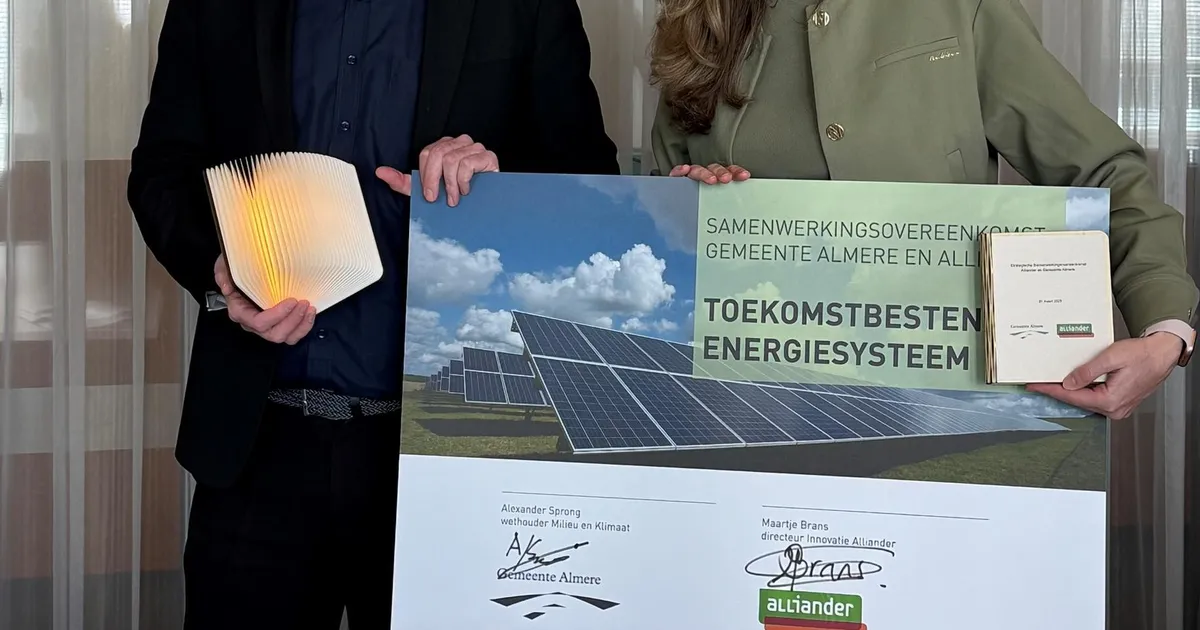 Almere en Alliander werken samen aan een toekomstbestendig energiesysteem