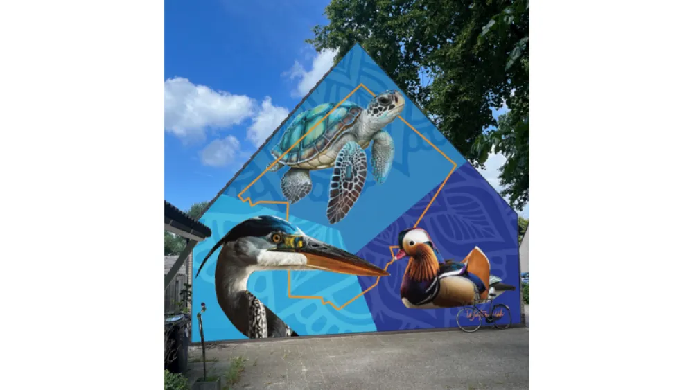 Een Almeers kunstwerk midden in Waterwijk
