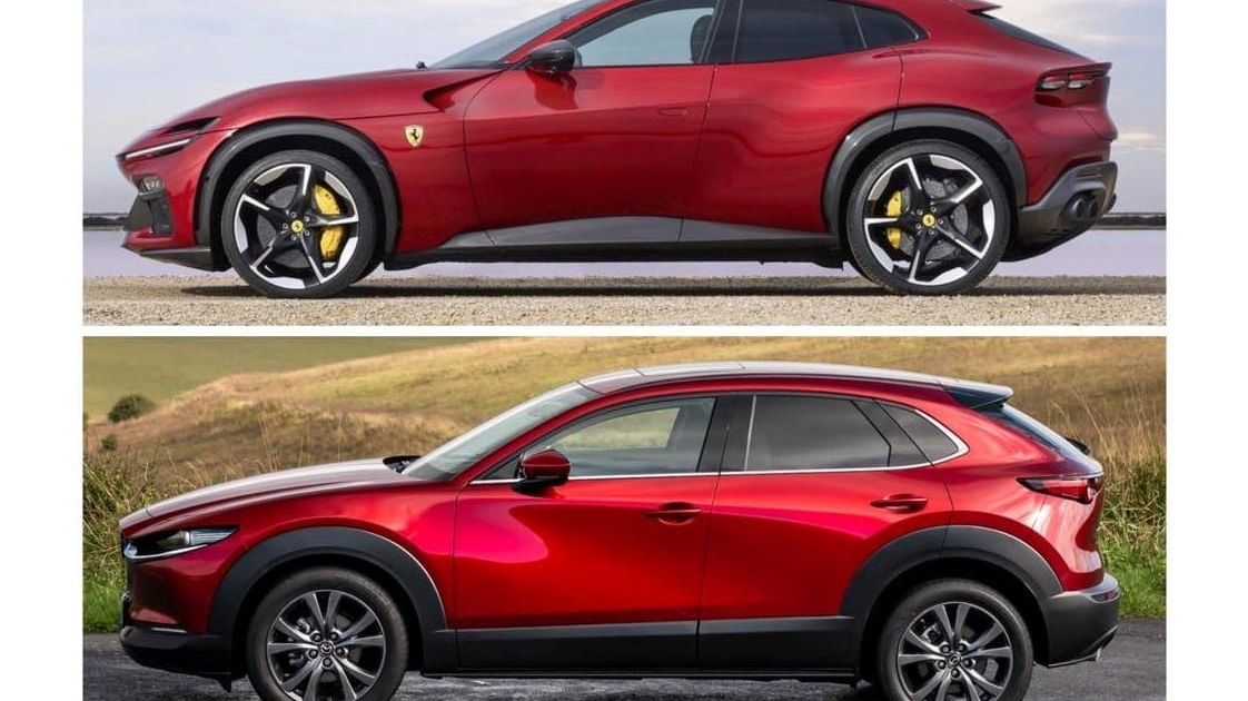 La Ferrari Purosangue uguale alla Mazda CX-30: i social sono spietati
