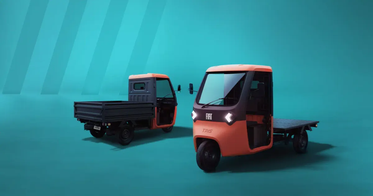 FIAT Tris: la nuova “Ape” elettrica a tre ruote arriva in Italia nel 2026