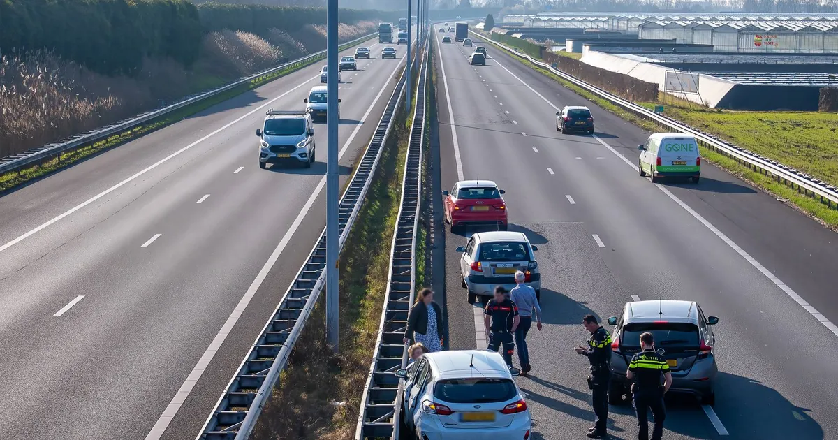 Kop-staartbotsing op A59 bij Elshout zorgt voor flinke file