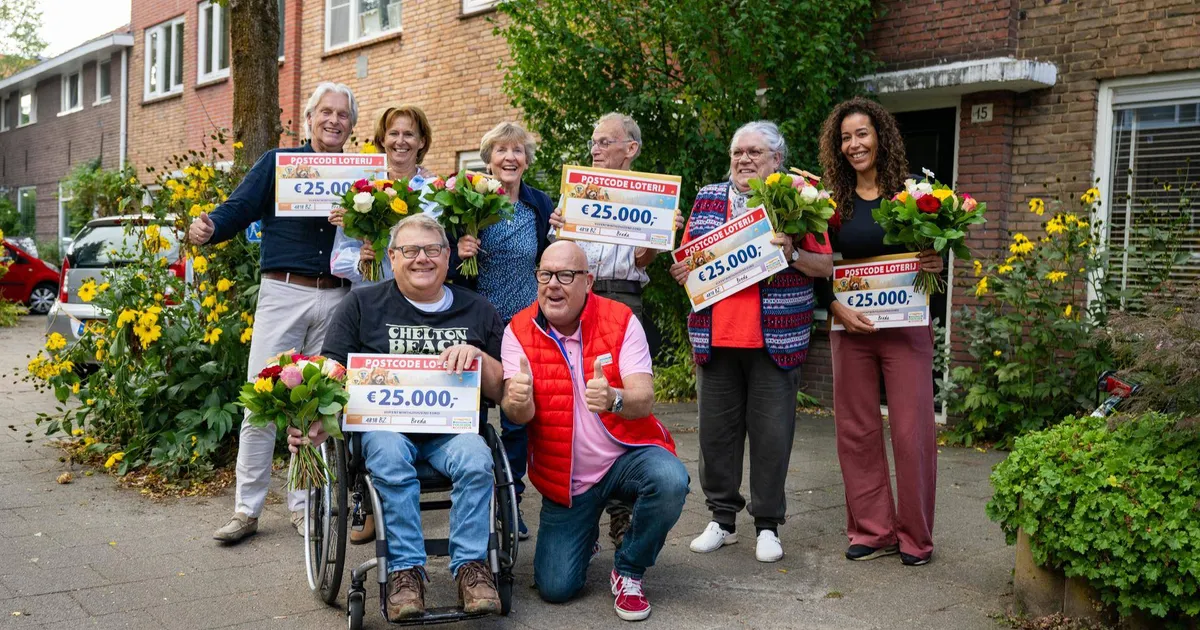Inwoners Breda winnen samen 150.000 euro bij de Postcode Loterij