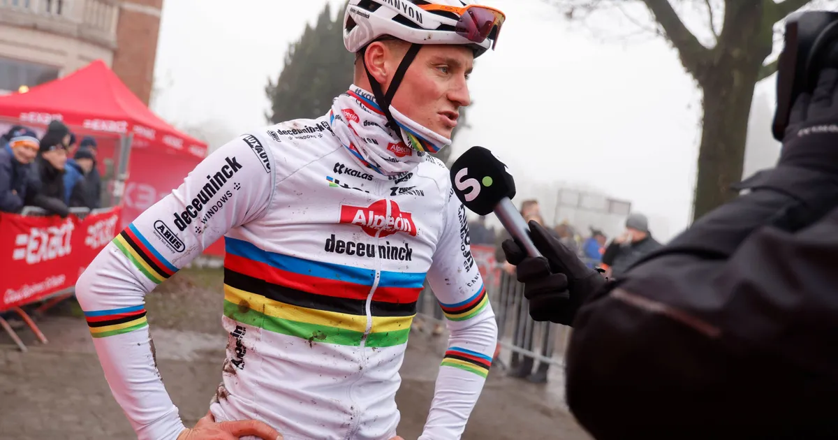 Mathieu van der Poel, tras ganar en Maasmechelen con una costilla rota ...