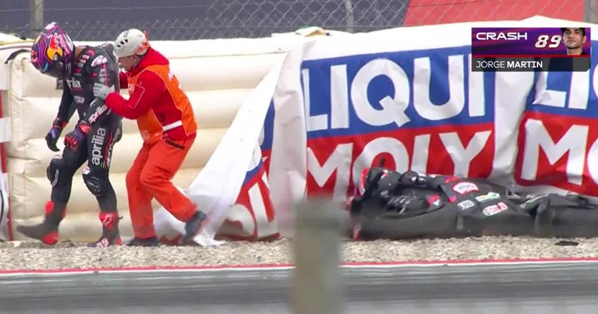 MotoGP Barcelona, FP1 standings: Ducati ahead, crash for Jorge Martin