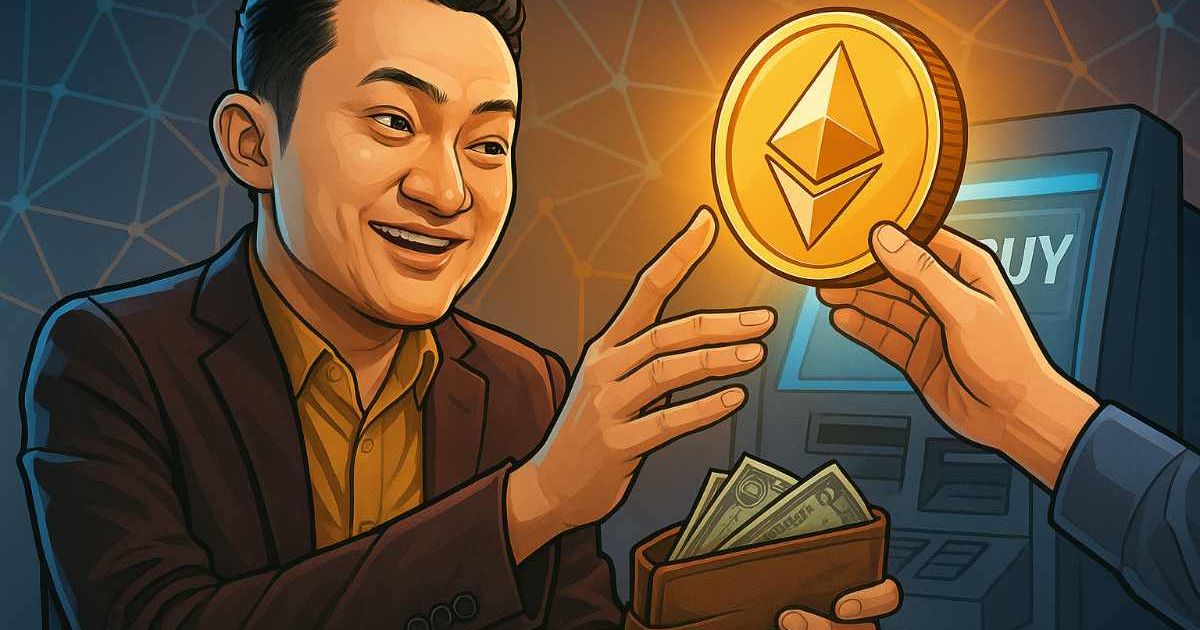 TRX-oprichter Justin Sun staket 45.000 ETH – Bezit nu meer ETH dan TRX