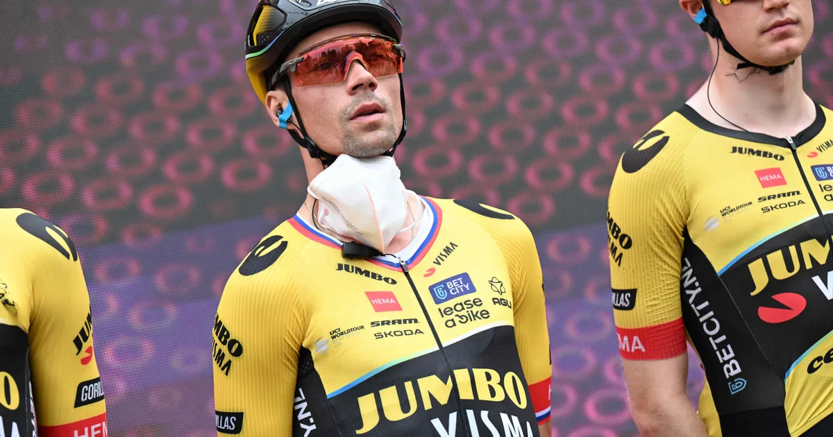 "It's all good" - Primoz Roglic reassures after late crash on stage 5 ...