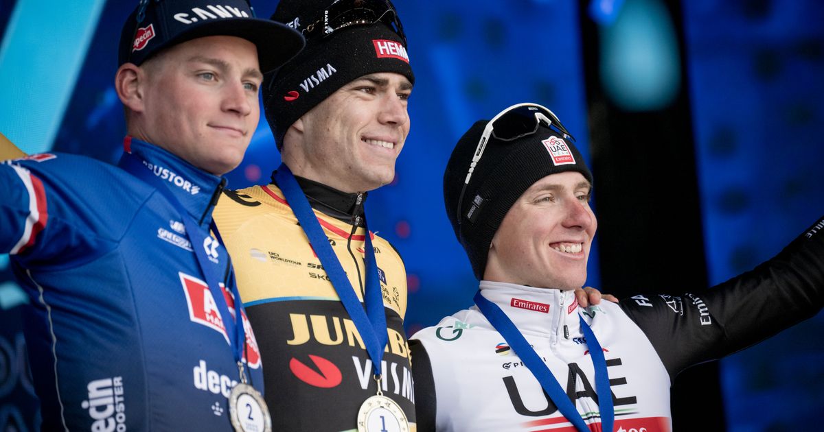 Wout van Aert, Matteo Jorgenson and Jan Tratnik in Team Visma | Lease a ...