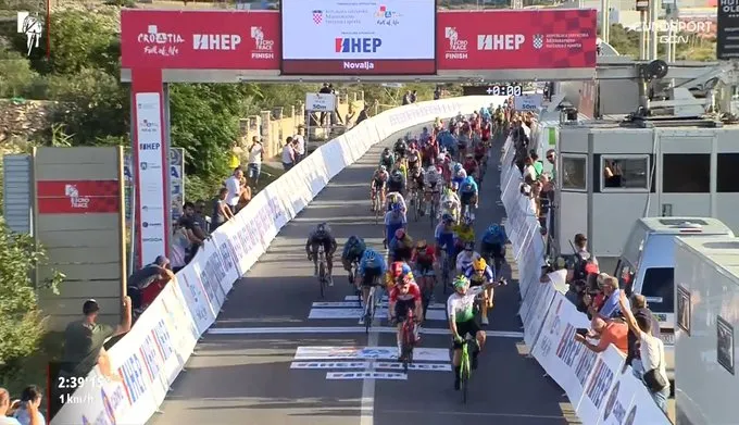 Iuri Leitao powers to surprise sprint win on stage 2 of the CRO Race