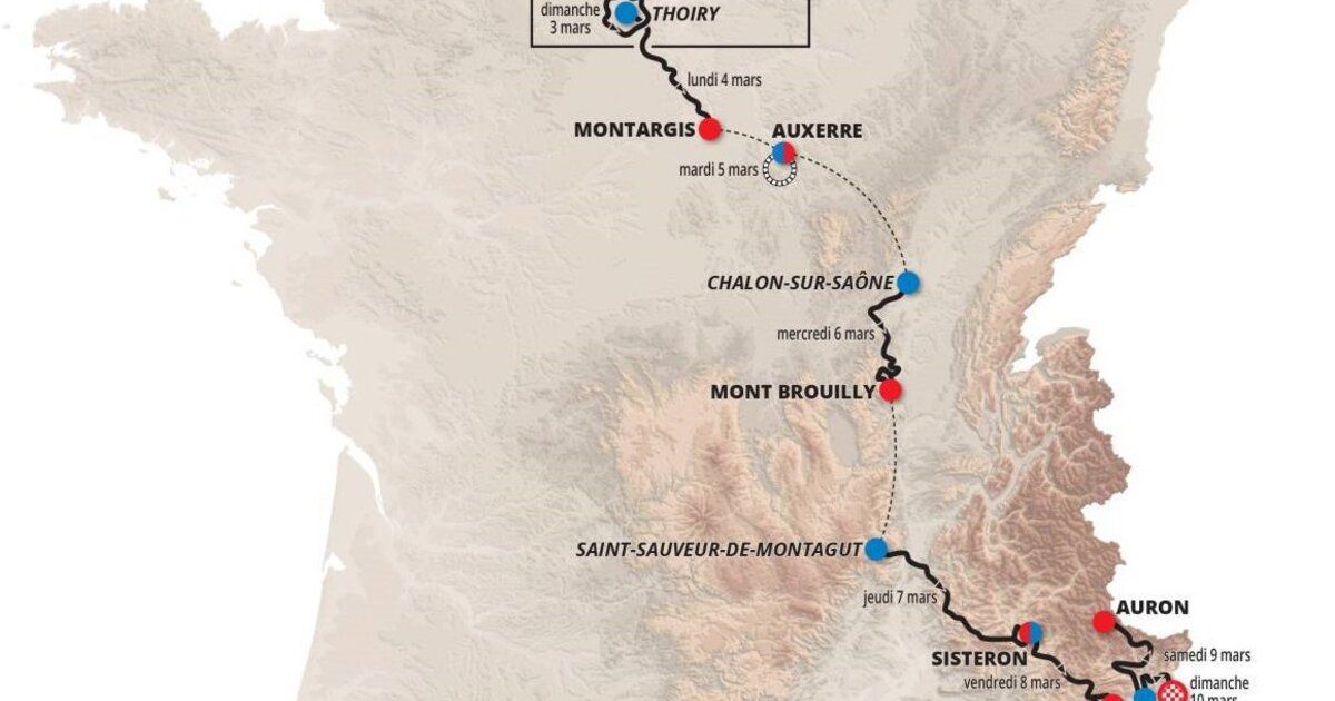 Paris-Nice 2024 route reveled - 25 kilometer TTT, Mont Brouilly summit ...