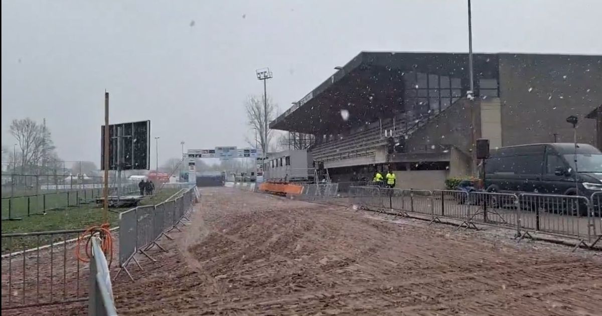 VIDEO: Snow is falling in Meulebeke prior to Belgian National Championships