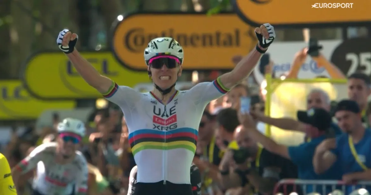Tadej Pogacar turns the tables on Mathieu van der Poel to win stage 4 of 2025 Tour de France