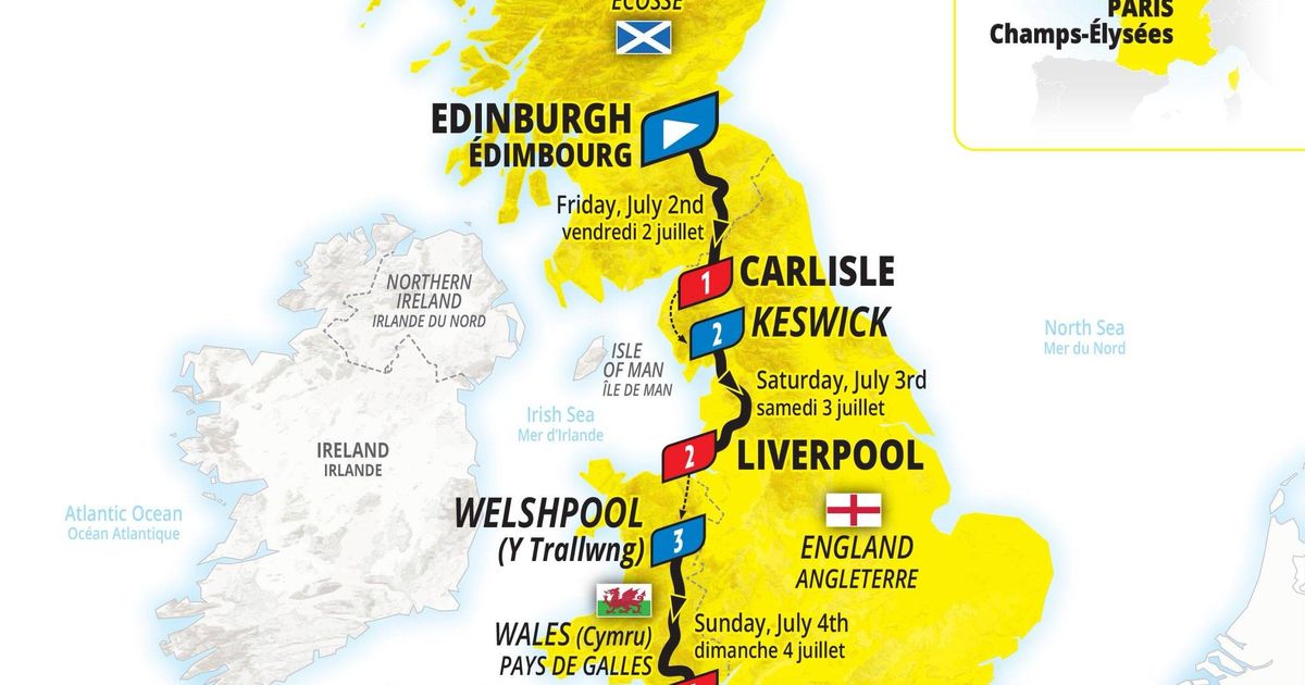 OFFICIAL | 2027 Tour de France starts in Edinburgh - First 3 stages of ...