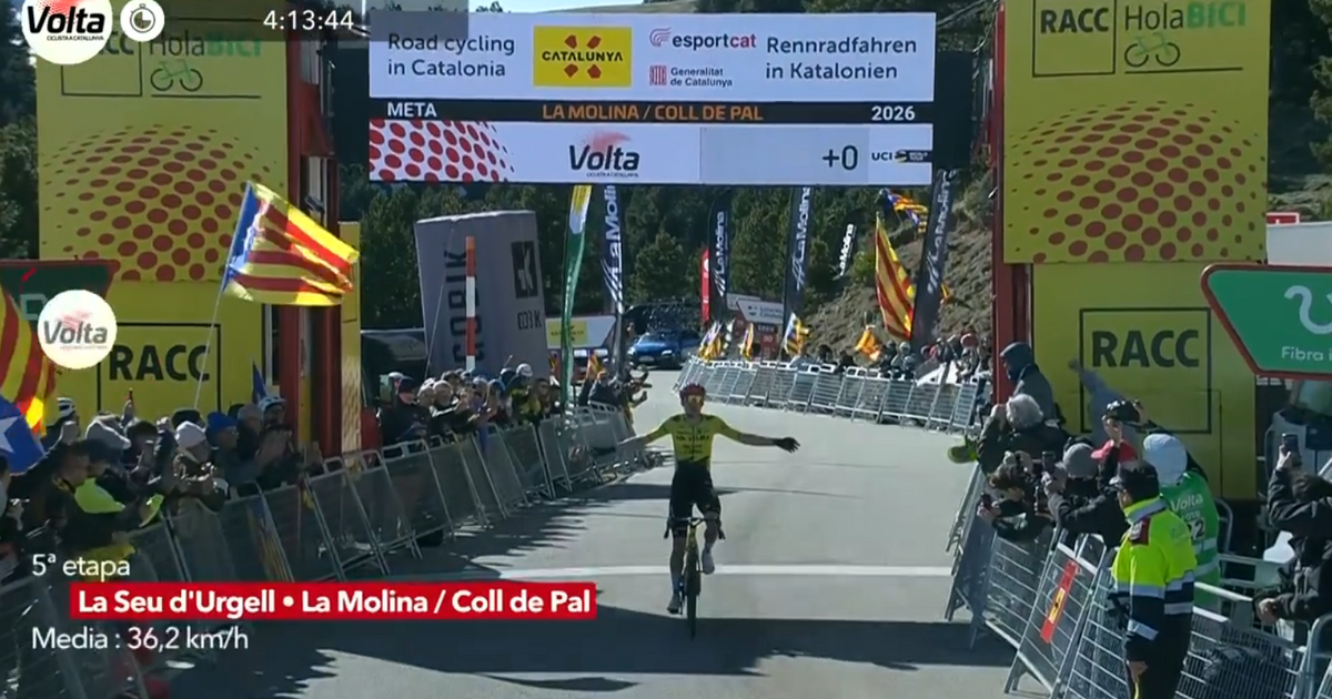 Results Volta a Catalunya 2026 stage 5 | Jonas Vingegaard seizes ...
