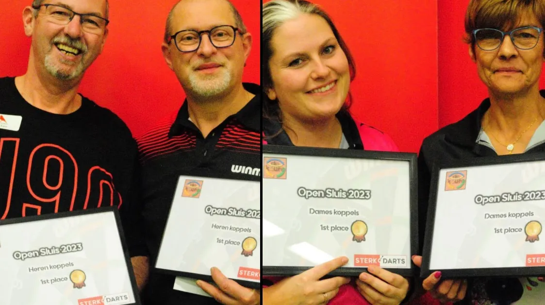 Koppeltitels Open Sluis 2023 voor Delahousse/Vandenheede en Dikhoff-Jongenotter/Luyckx