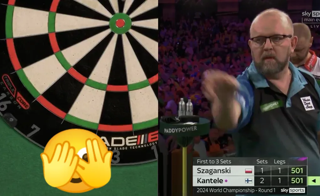 Een moment als deze zie je zelden op het PDC wereldkampioenschap op ...