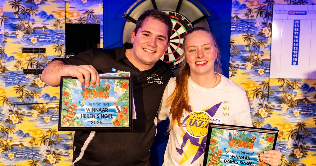 Joey Greijn en Lerena Rietbergen pakken single titels op Texel Darts ...