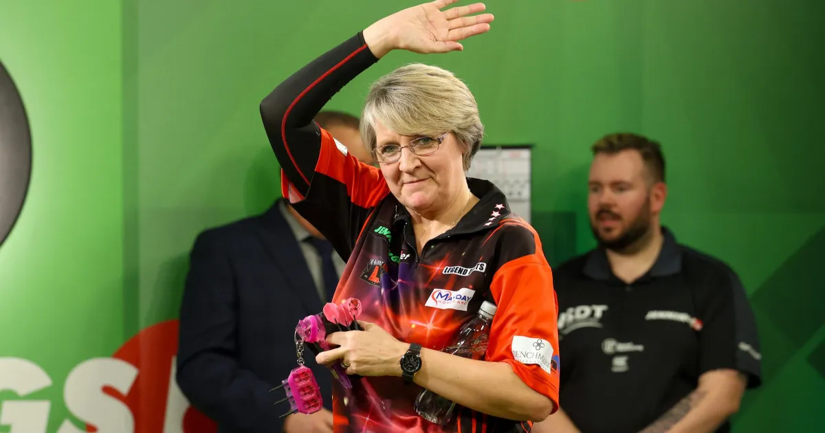 Lisa Ashton continues history-making run at the World Seniors Darts ...