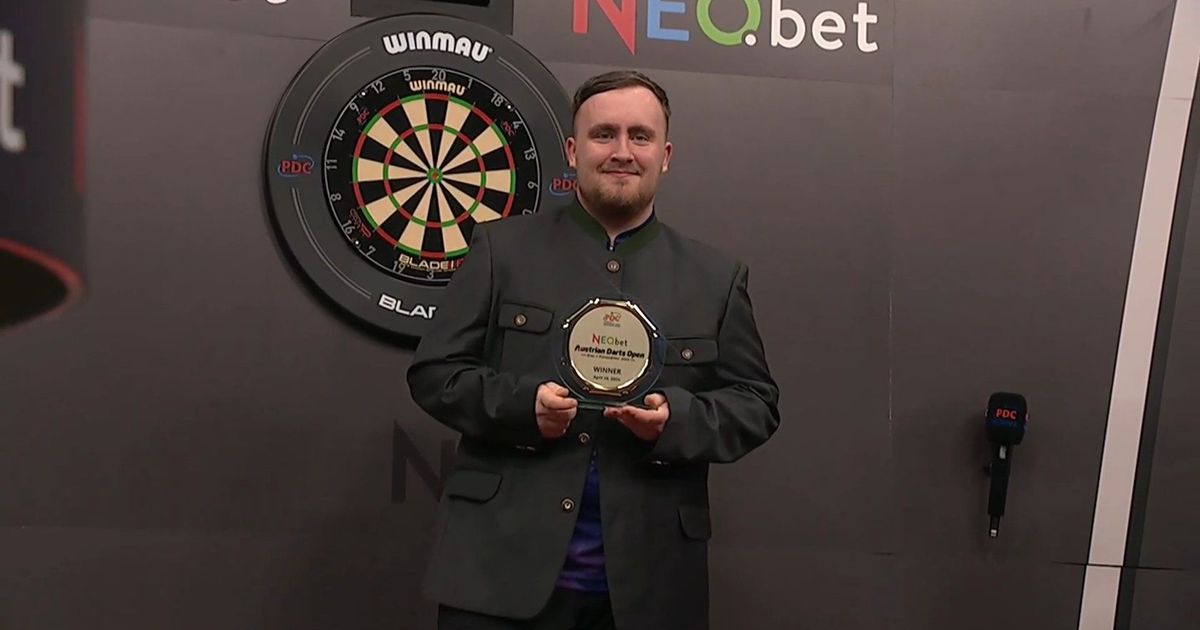 "I'm just happy to get over the line again" - Luke Littler dons ...