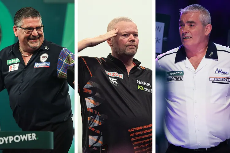 Who are the ten oldest players with a PDC Tour Card?