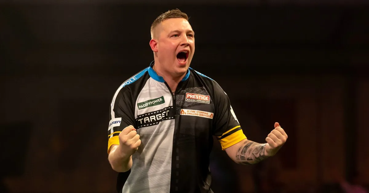 Third time lucky for Chris Dobey! 'Hollywood' survives matchdart nerves ...