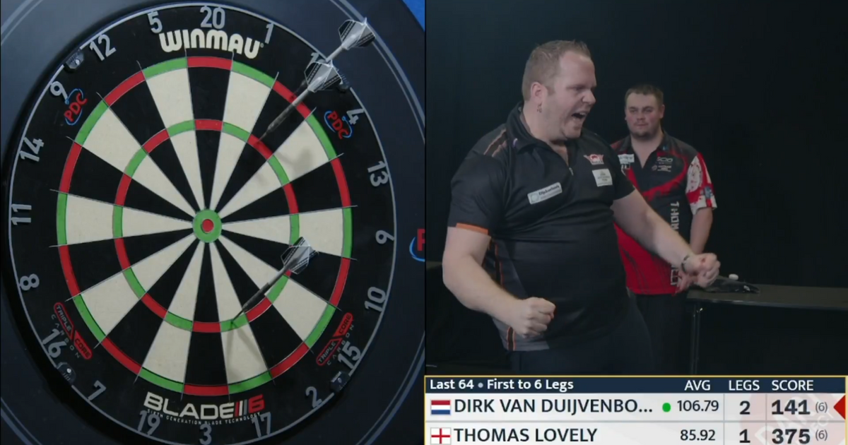 VIDEO: Dirk van Duijvenbode produces nine-dart finish during Players ...