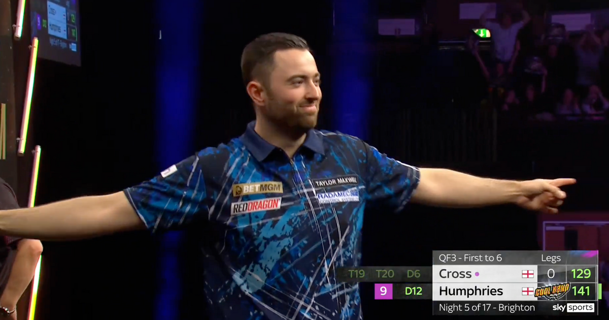 VIDEO: Luke Humphries hits first 9-darter of 2025 Premier League Darts ...