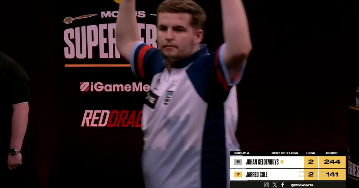 (VIDEO) Jarred Cole hits sensational nine-dart finish at Modus Super Series