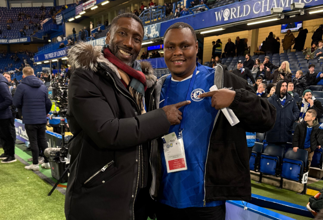 David Munyua sees his dream come true at Stamford Bridge and poses with ...
