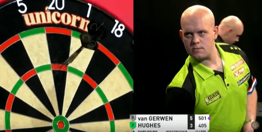 THROWBACK VIDEO: Van Gerwen throws nine-darter without 180s