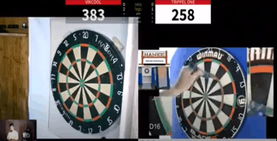 VIDEO: Cheater caught during online darts tournament